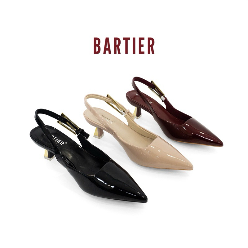 Jual BARTIER - SEPATU HAK TALI WANITA HEELS 5 CM MAROON CASUAL HEELS ...