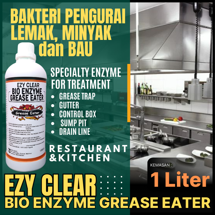 Jual EZY CLEAR BIOENZYME GREASE EATER BAKTERI PENGURAI LEMAK, MINYAK ...