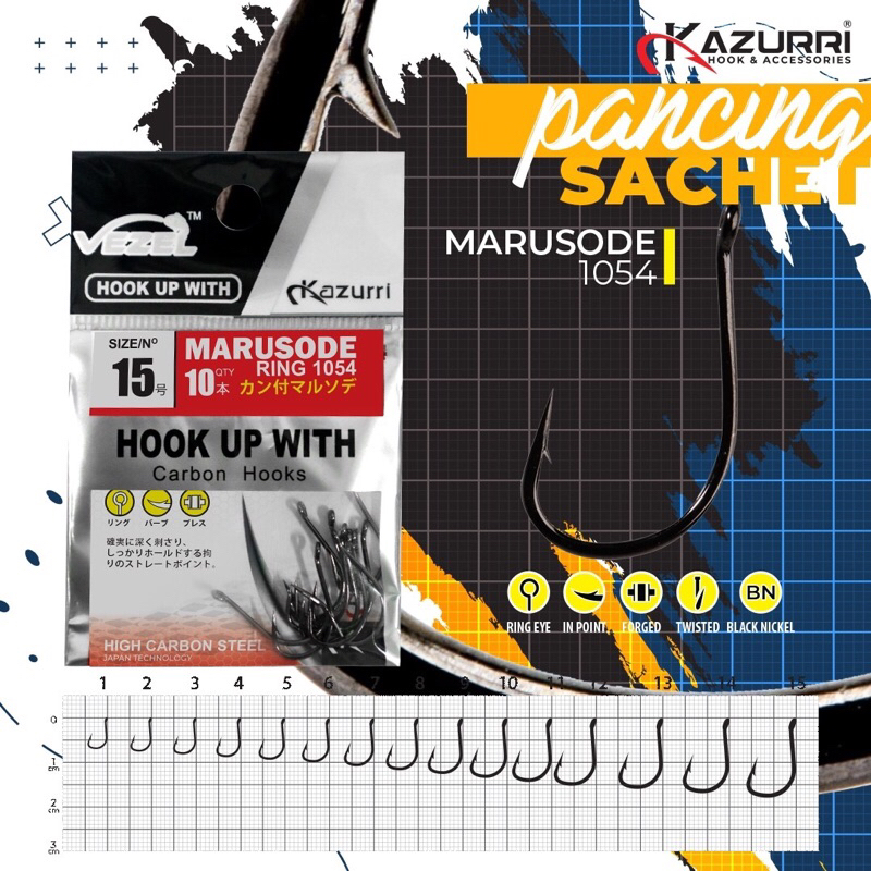 Jual Kail Pancing Tipe Kecil Marusode Ring 1054 Isi 13 Pcs Vezel ...