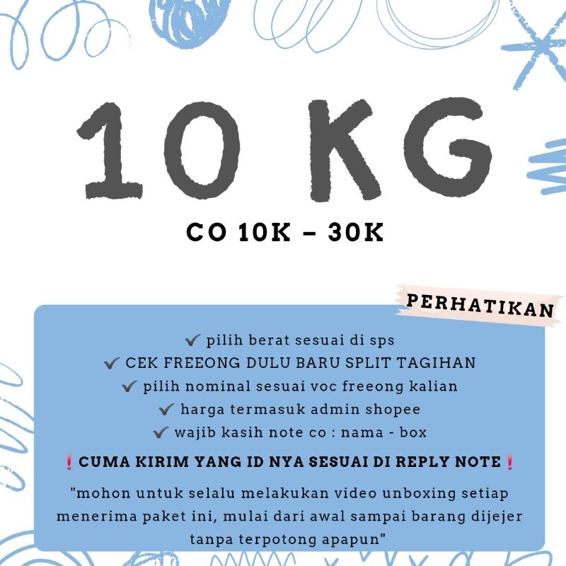 Jual 10KG (CO 10K - 30K) —BACA DESKRIPSI | Shopee Indonesia