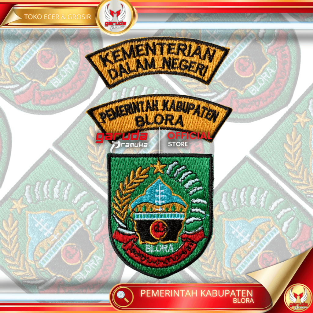 Jual 1set (3pcs) Atribut Pemerintah Kabupaten BLORA Kementerian Dalam ...