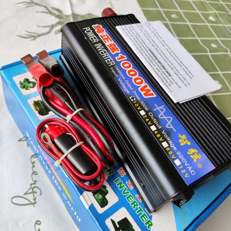 Jual Inverter Pure Sine Wave 1000 Watt DV 12V Power Inverter gelombang sinus murni Bisa untuk ...