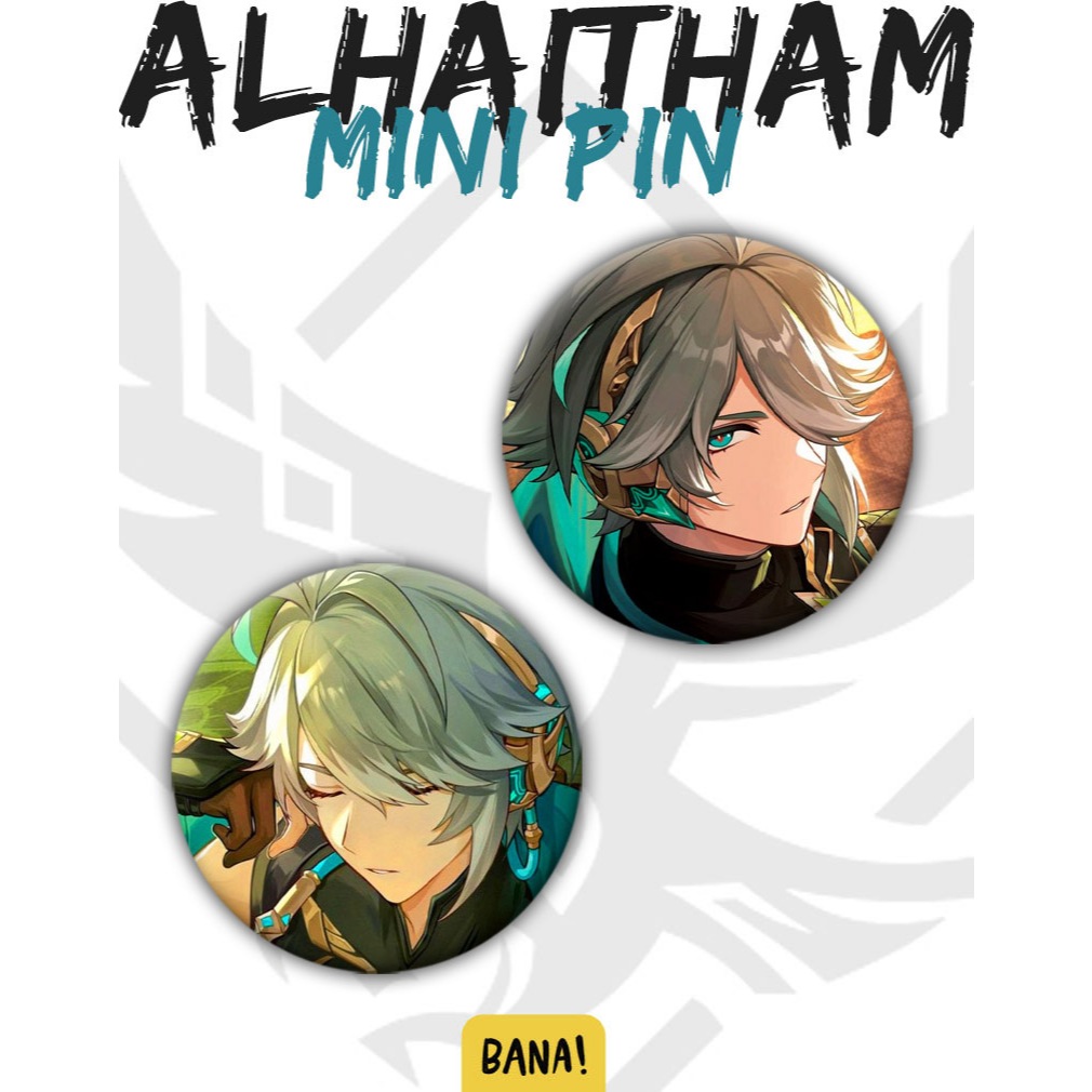 Jual Pin Ganteng edisi ALHAITHAM Genshin Impact Bros Peniti 32mm Pin ...