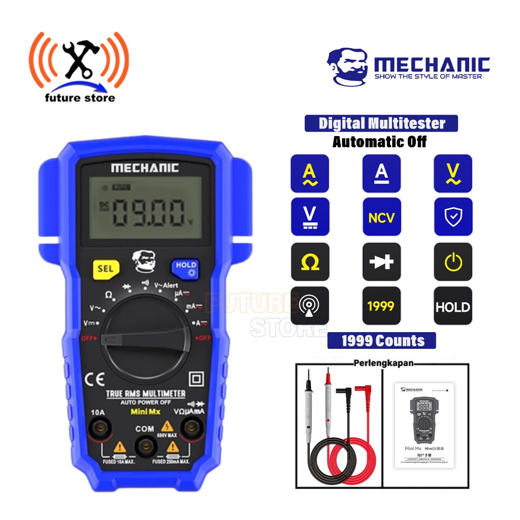 Jual Mechanic MINITD MX Multitester Digital Original - Multitester Auto ...