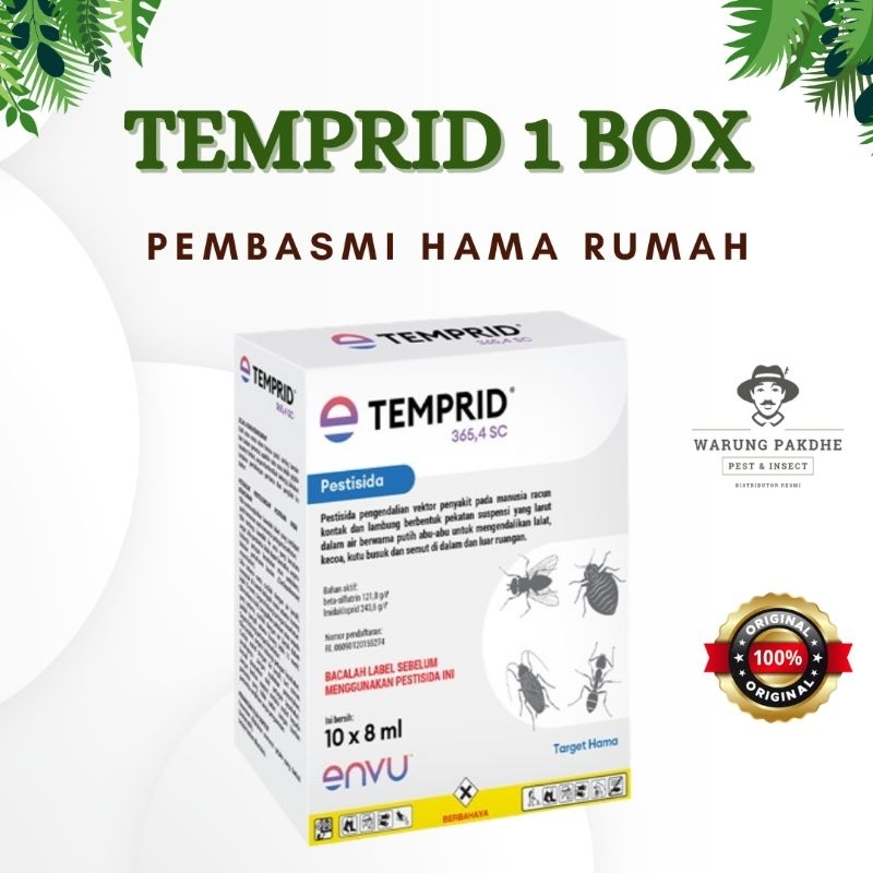Jual TEMPRID 1 BOX PEMBASMI KUTU KASUR BUSUK TUNGAU BED BUG KECOA LALAT ORIGINAL AMPUH ISI 10 ...