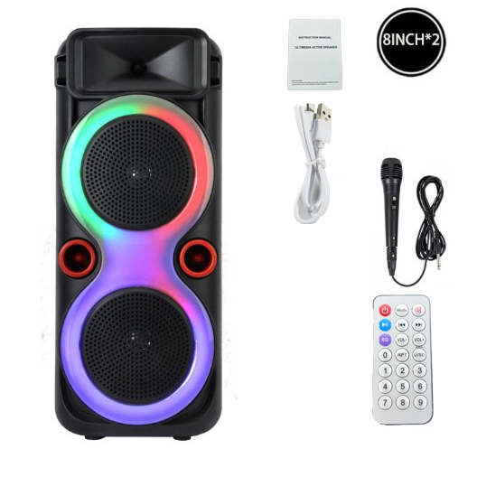 Jual HF Speaker Bluetooth Karaoke Microphone AY-8803 Audio Sound Box ...