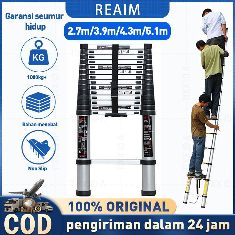 Jual Reaim - 5m Tangga Teleskopik - Portabel Tangga Aluminium Tangga ...