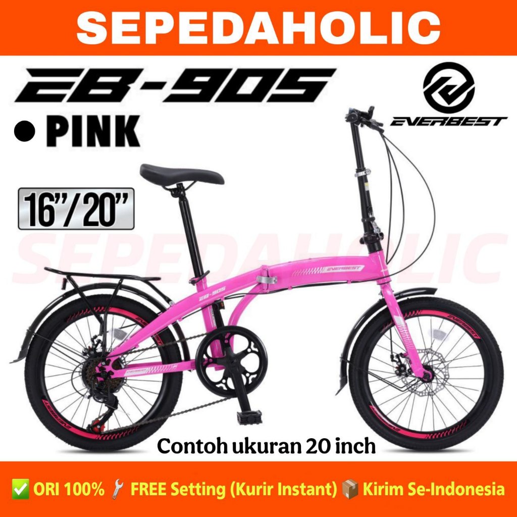 Jual Sepeda Lipat EXOTIC 2026 AR / EVERBEST EB 905 Ukuran 16 20 Inch 7 ...