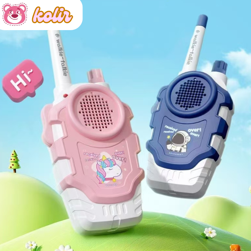 Jual Walkie Talkie Anak 300 Meter Mini HT Handy Talkie Edukasi Telepon ...