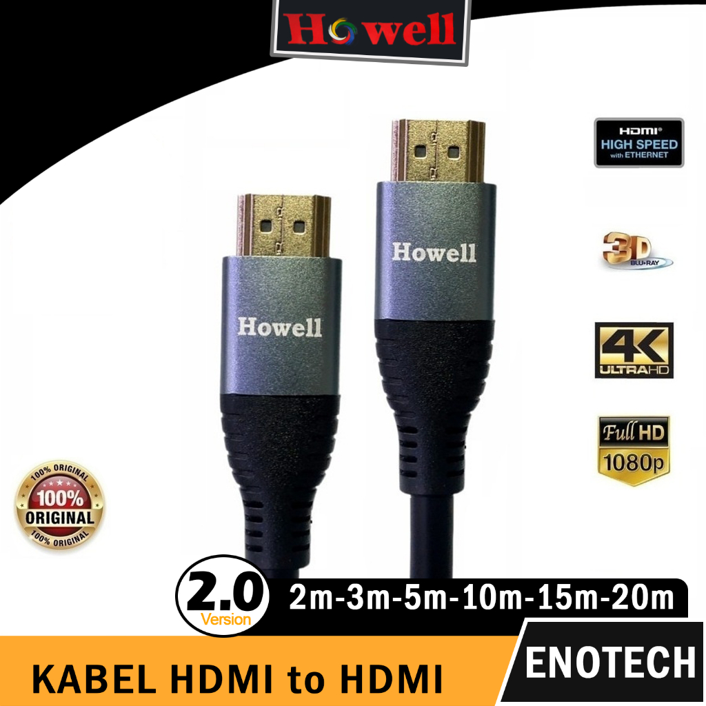 Jual Howell Kabel hdmi 4K Versi 2.0 2M 3M 5M 10M 15M 20M | Shopee Indonesia