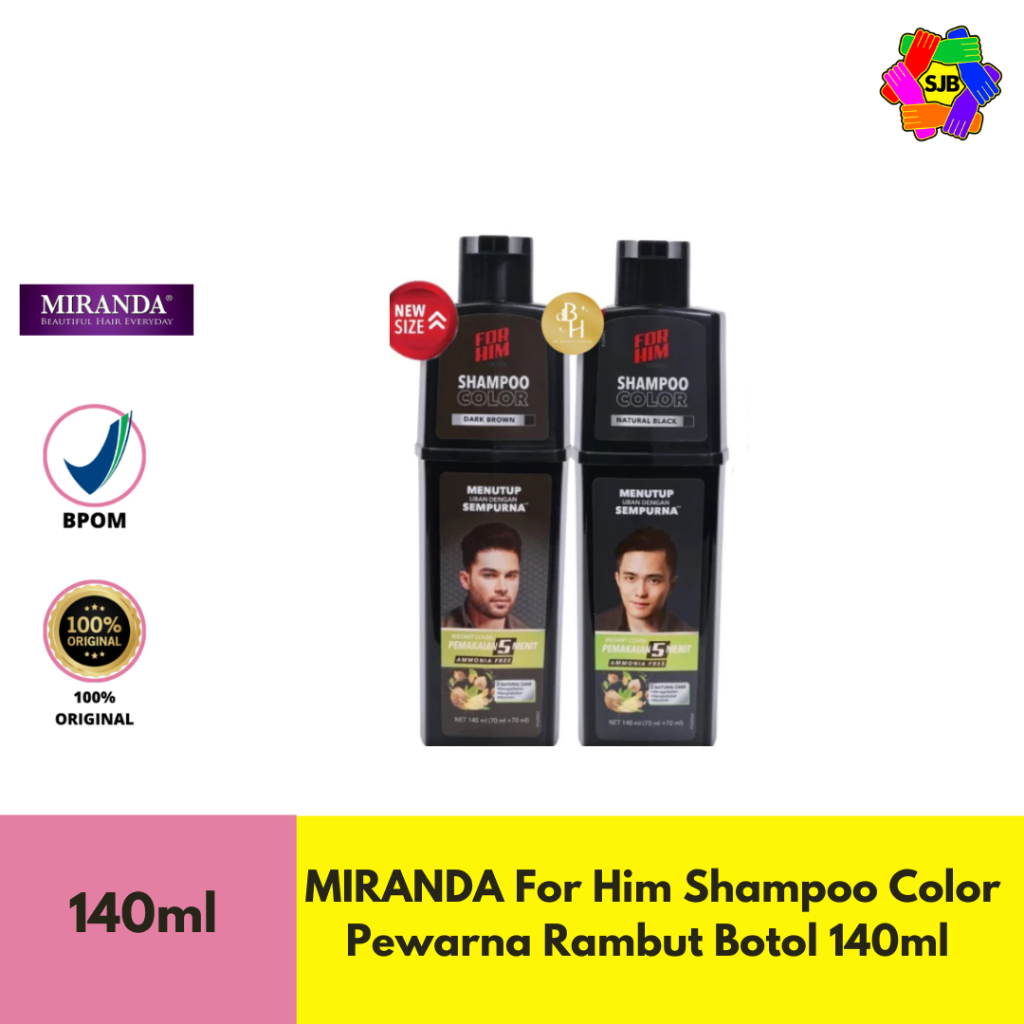 Jual MIRANDA For Him Shampoo Color Pewarna Rambut Botol 140ml | Shopee ...