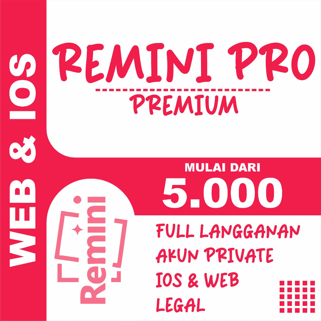 Jual SOFTWARE REMINI PREM PRO FULL GARANSI BULANAN - IOS DAN WEB ONLY - TERMURAH - BERGARANSI ...