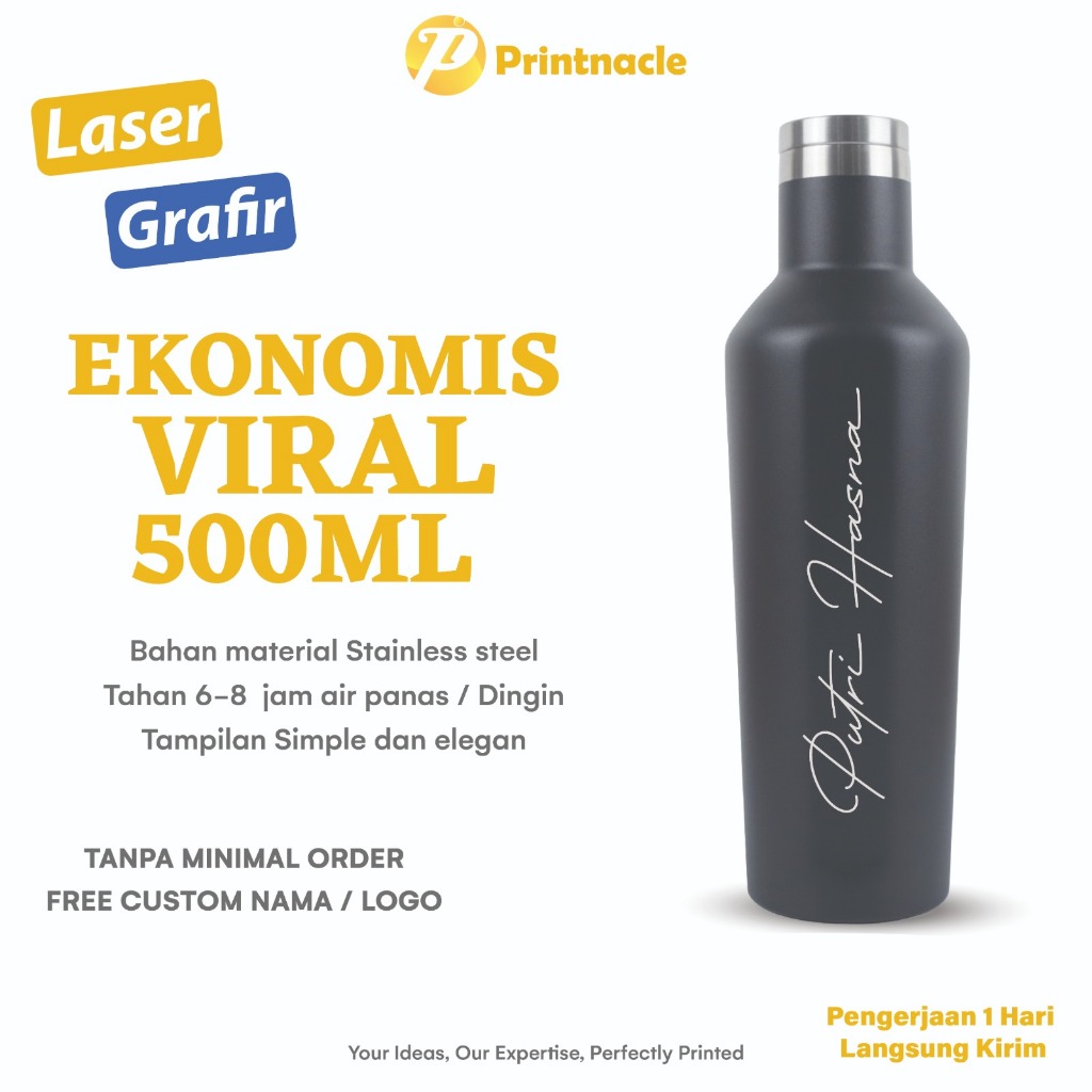 Jual Tumbler Custom Viral 500ml Cetak Laser Grafir Souvenir Tumbler ...