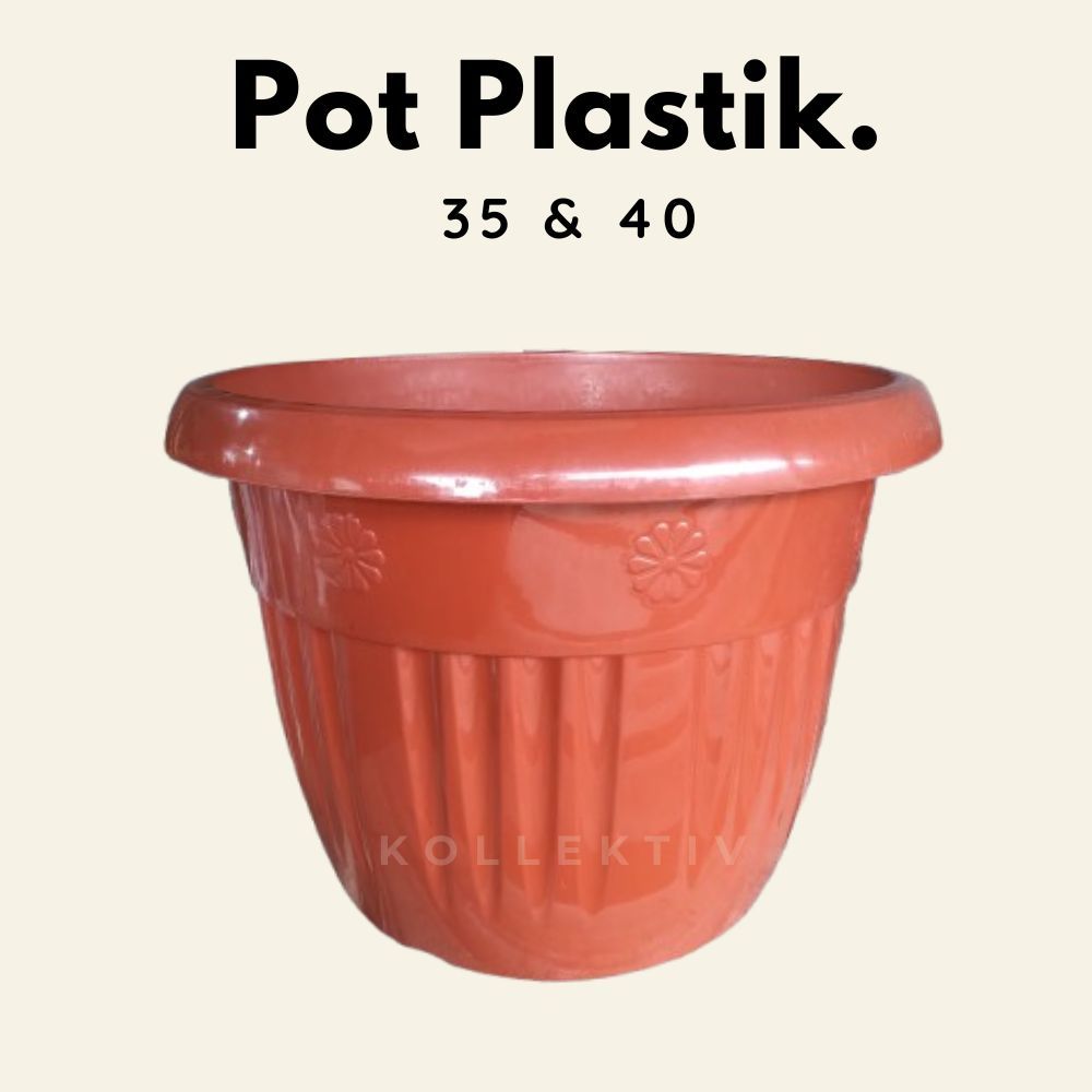 Jual Pot Plastik Bulat Kuping Bata 35/40 | Shopee Indonesia