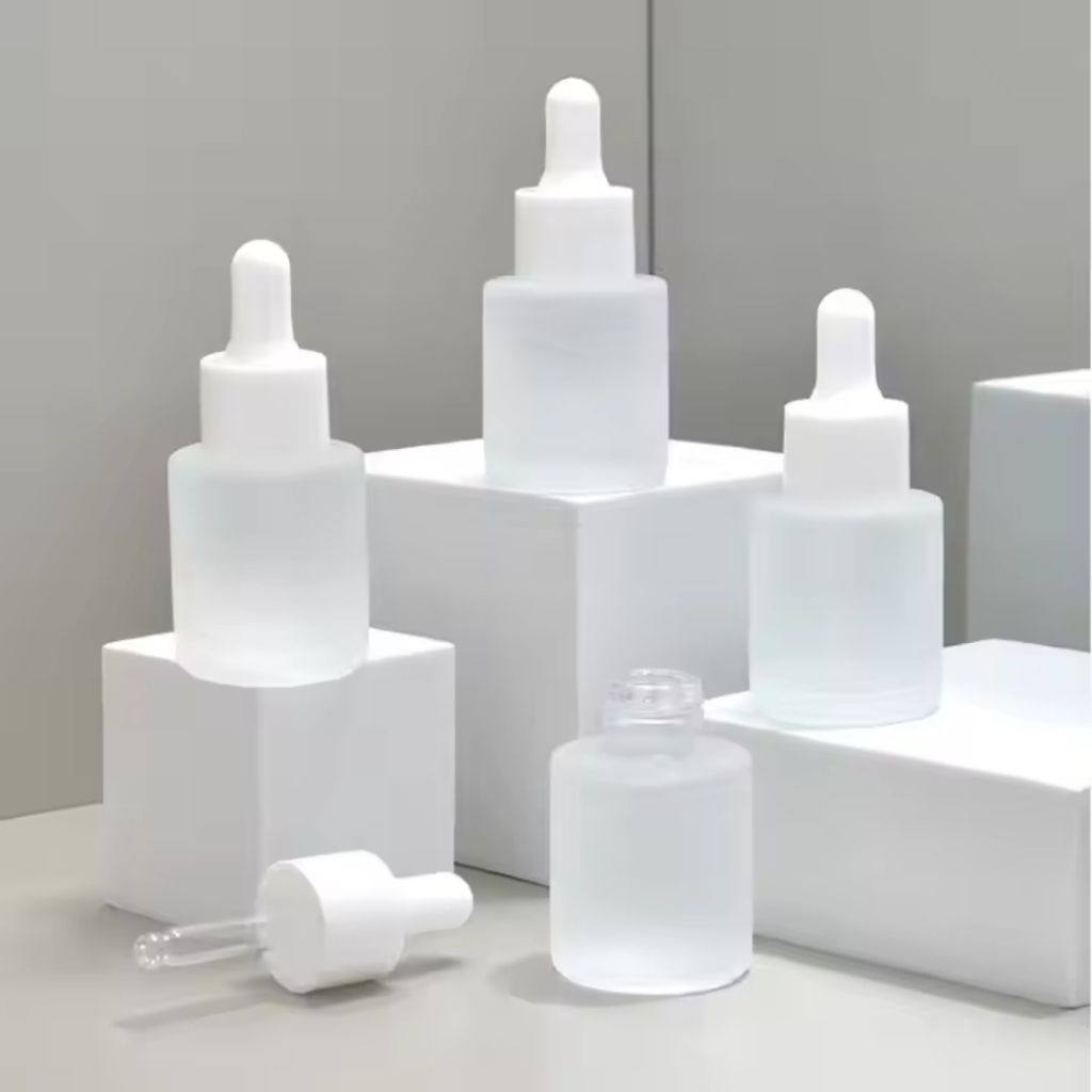 Jual [1 LUSIN] 20 ML BOTOL DROPPER PIPET PUTIH KACA FROSTED DOFF UNTUK ...