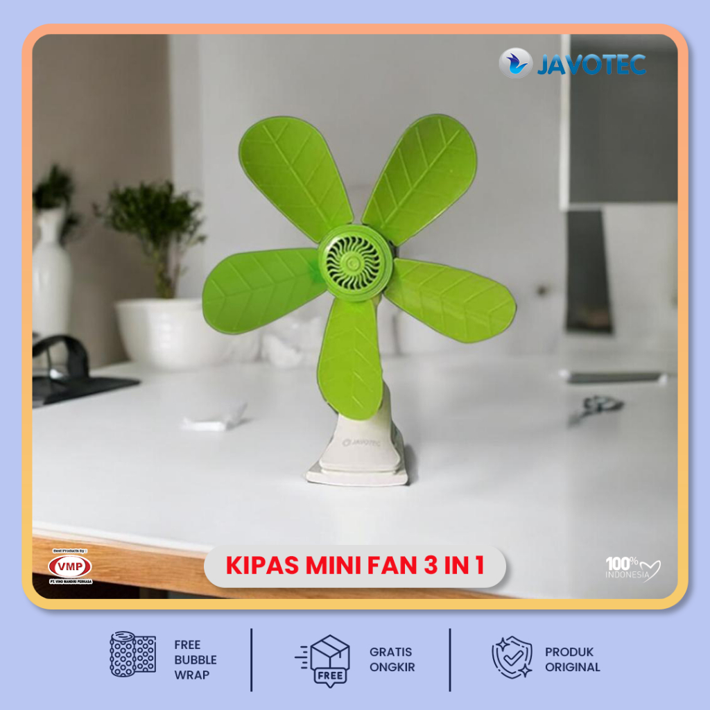 Jual [CSP_MATSUKA] Kipas Mini/Fan Jepit dan Dinding- Javotec 5-Baling ...