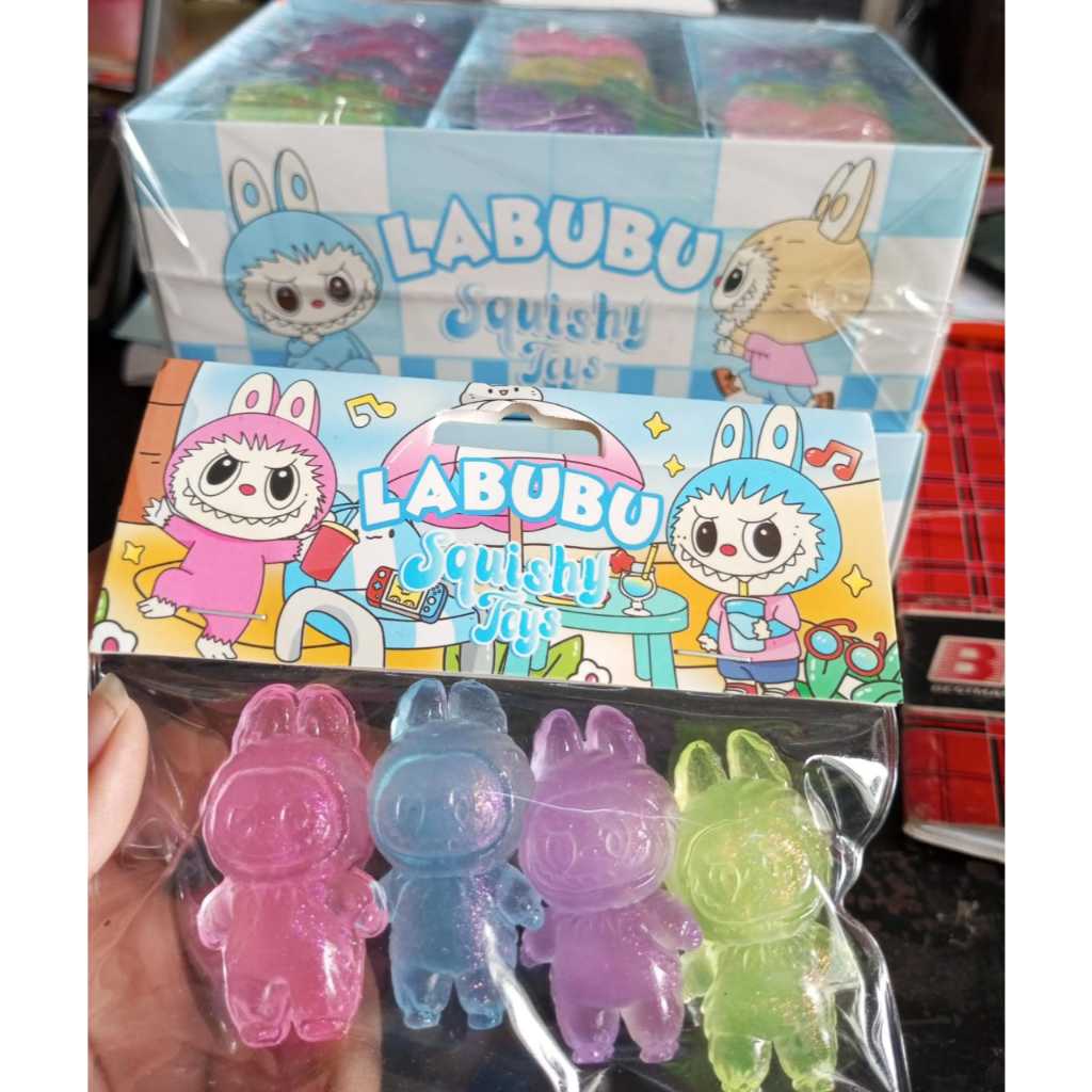 Jual Promo Isi 4Pcs Squishy Jelly Karakter Labubu/Squishy Jelly Toy ...