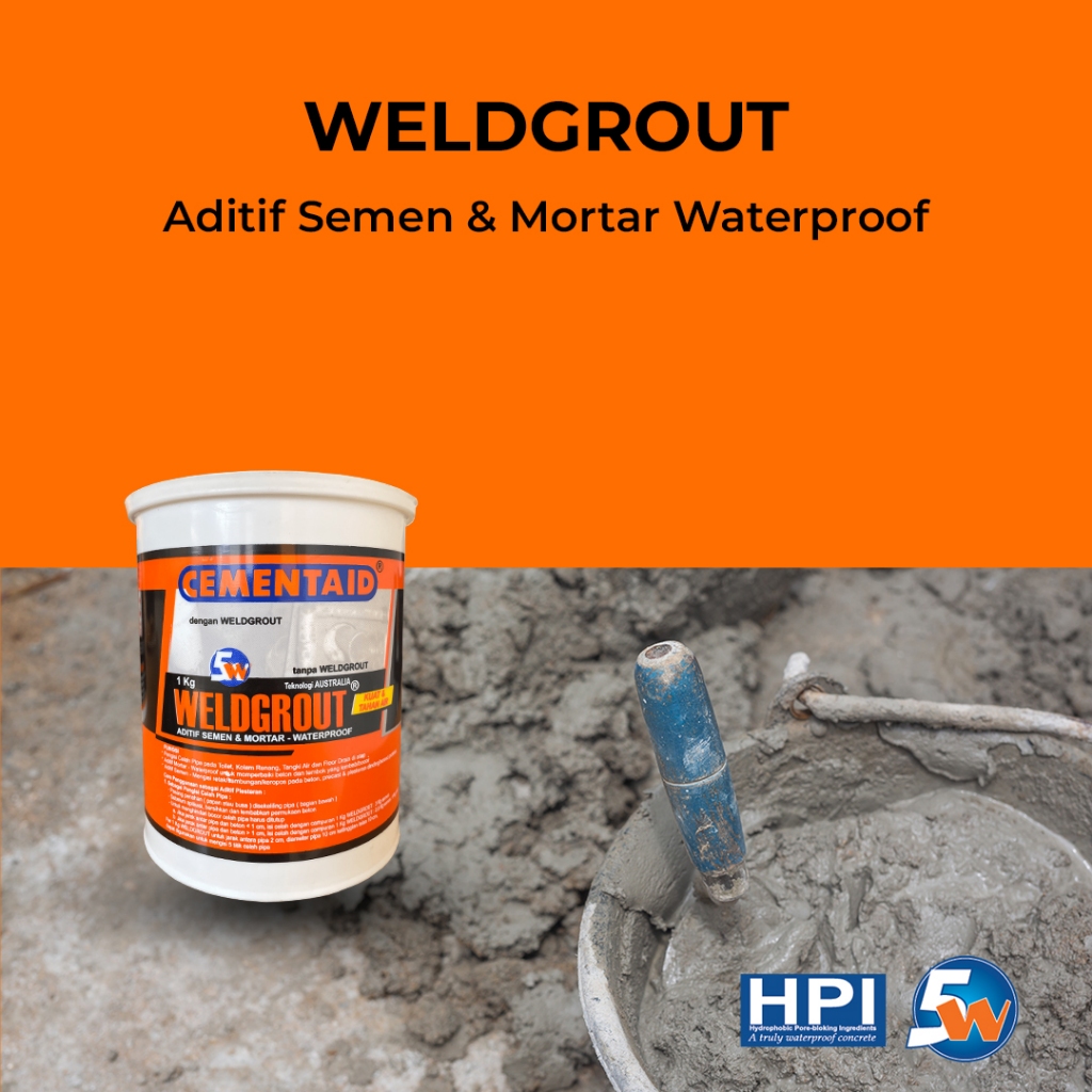 Jual CEMENTAID - WELDGROUT Aditif semen & mortar waterproof | Shopee ...