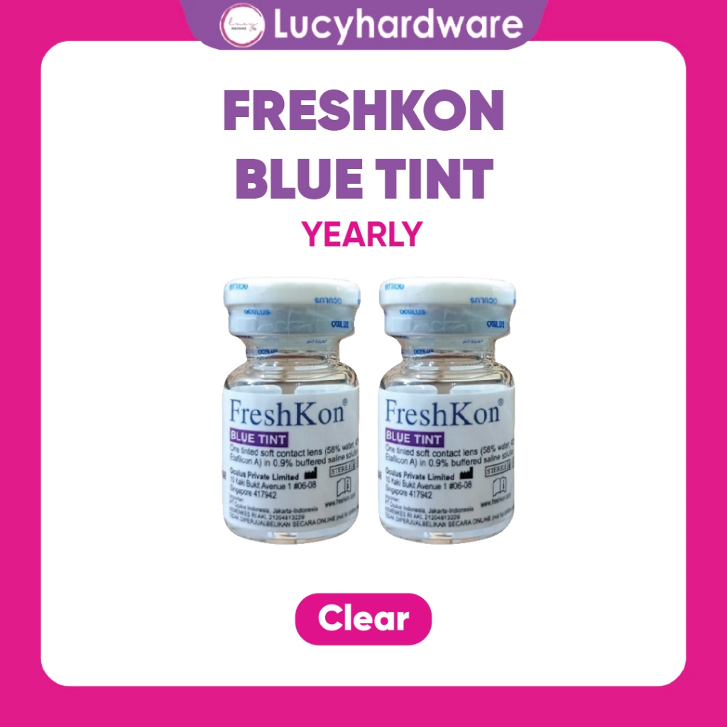 Jual Freshkon Blue Tint tahunan Softlens bening | Shopee Indonesia