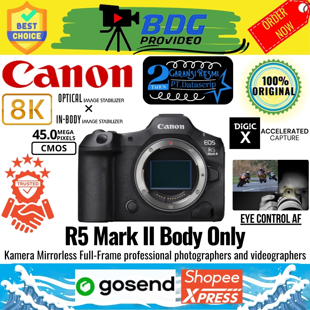Jual Canon EOS R5 Mark II Body Only / Kamera Mirrorless Full-Frame ...