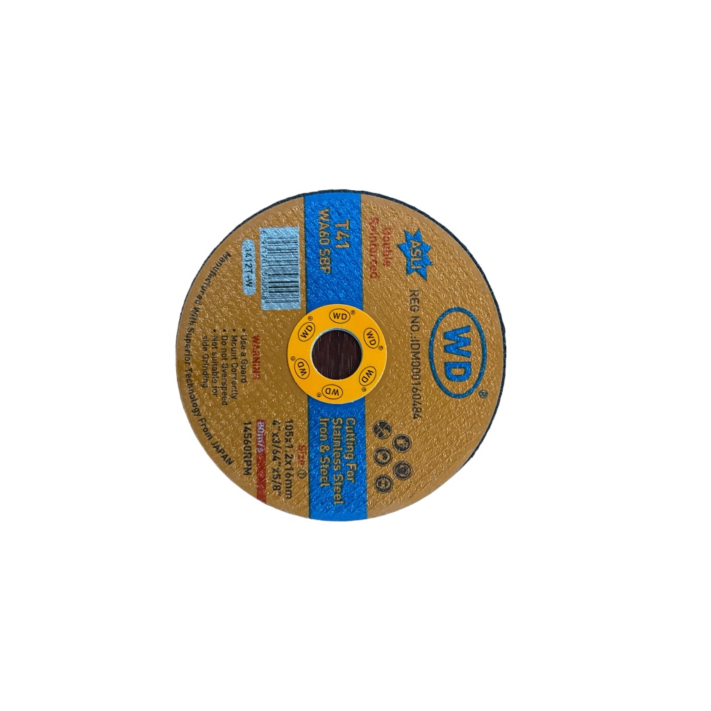 Jual WD Cutting Disc 4" T41 WA60 SBF isi 20 pcs - Batu potong WD 4 x 1 ...