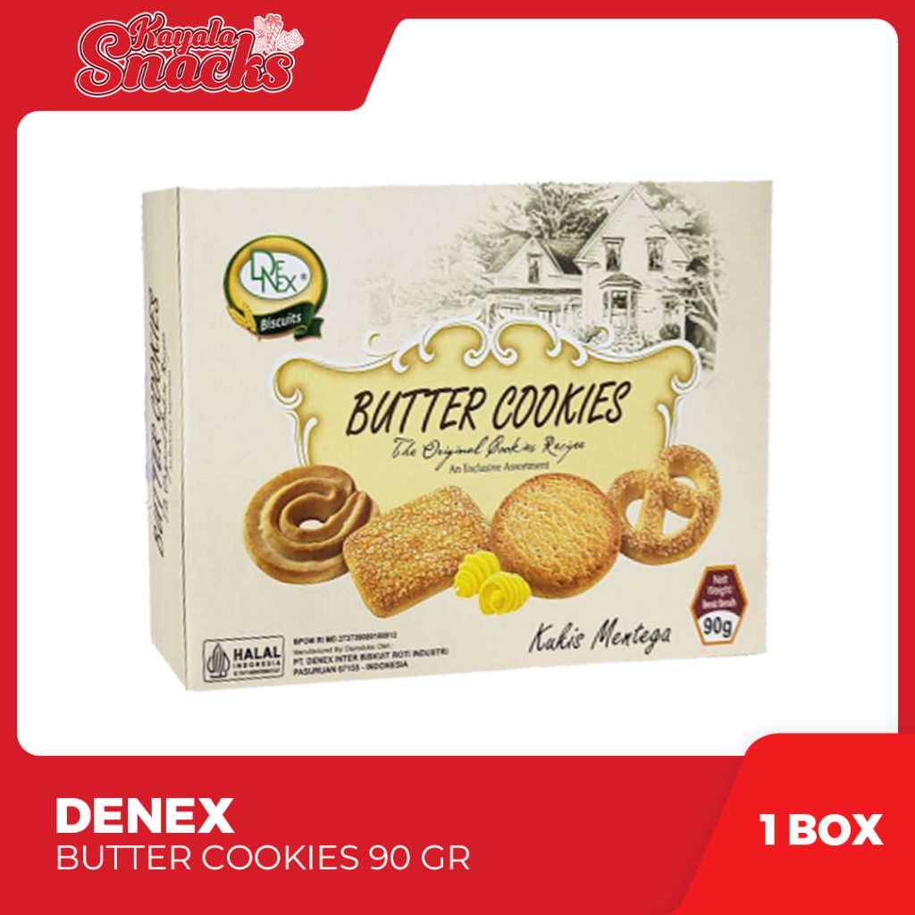 Jual DENEX Butter Cookies 90g - 1 Box | Shopee Indonesia