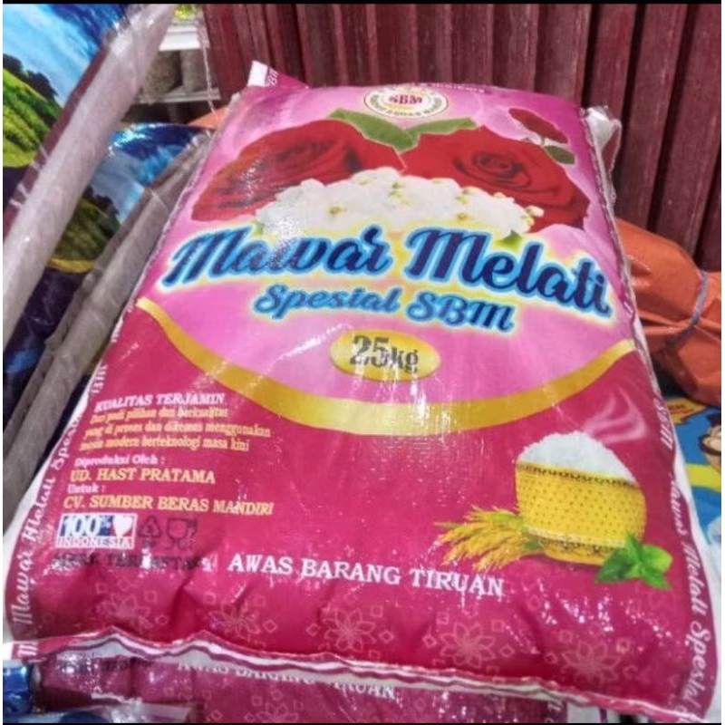 Jual Beras mawar melati 25kg (poles) | Shopee Indonesia