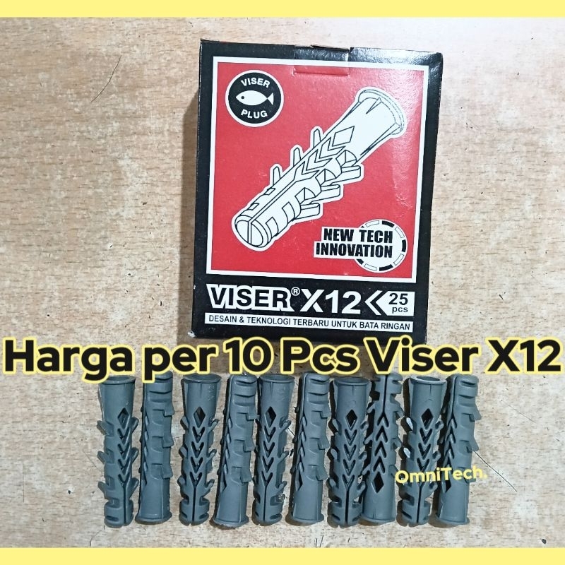 Jual Viser X12 Nilon Nylon S12 Bata Ringan Bata Merah Tembok Beton 12mm ...