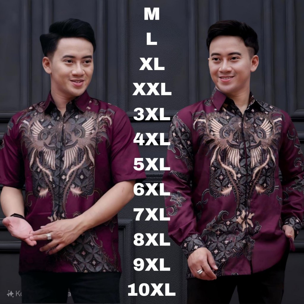 Jual KEMEJA BATIK LABUGI PRIA WARNA BURGUNDY MARUN JUMBO SIZE M L XL XXL 3XL 4XL 5XL 6XL 7XL 8XL ...