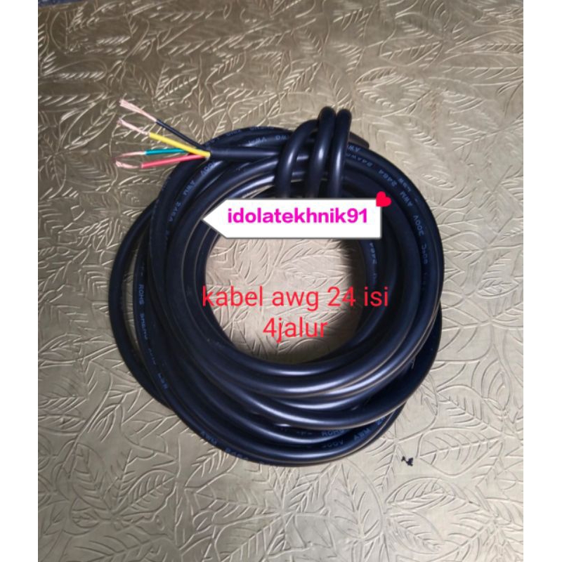Jual Kabel AWG 24 4 Jalur + Selongsong @ 1 Meter Kabel C4 | Shopee ...