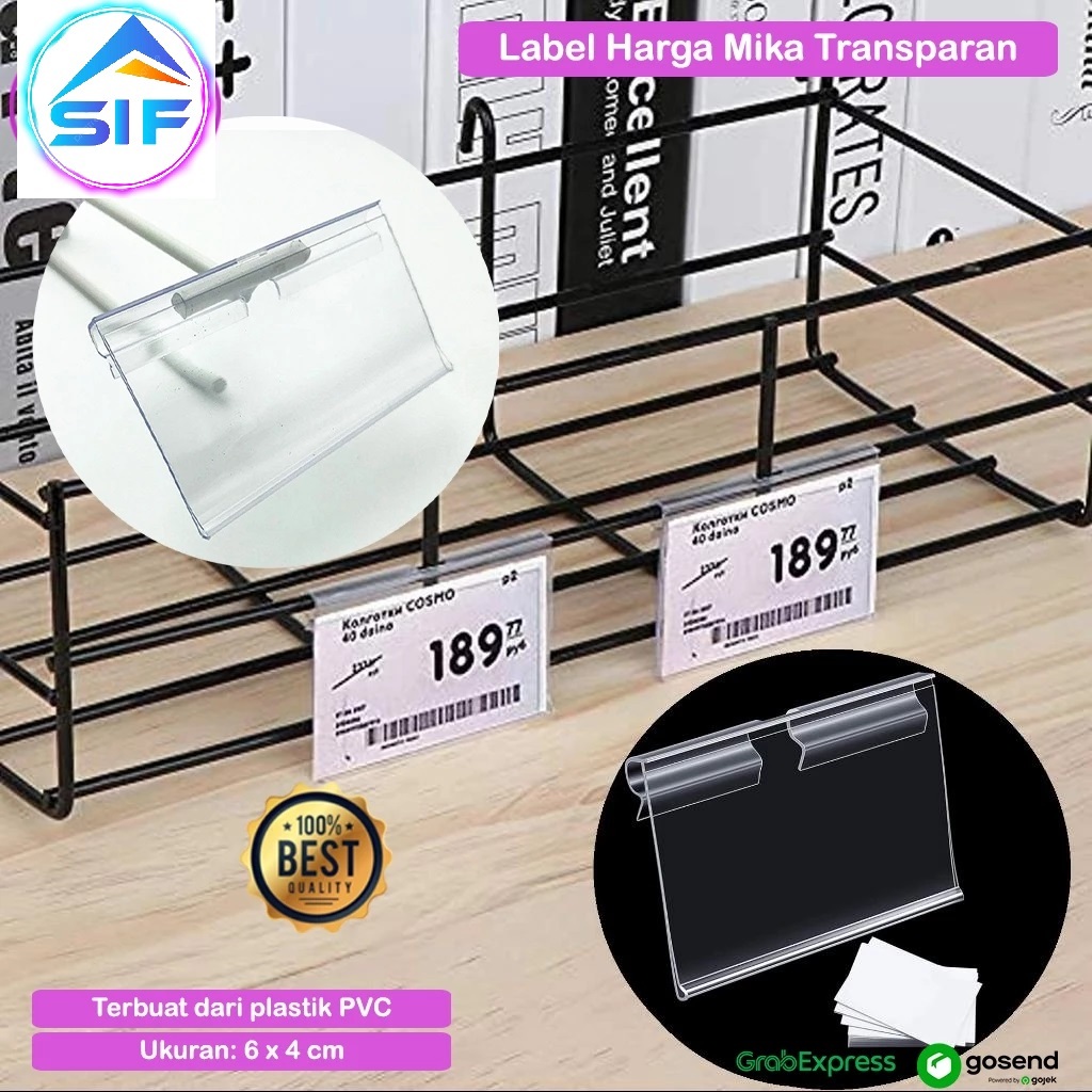 Jual Mika Label Harga Rak Tempat Harga Rak Minimarket Jepit Price Tag ...
