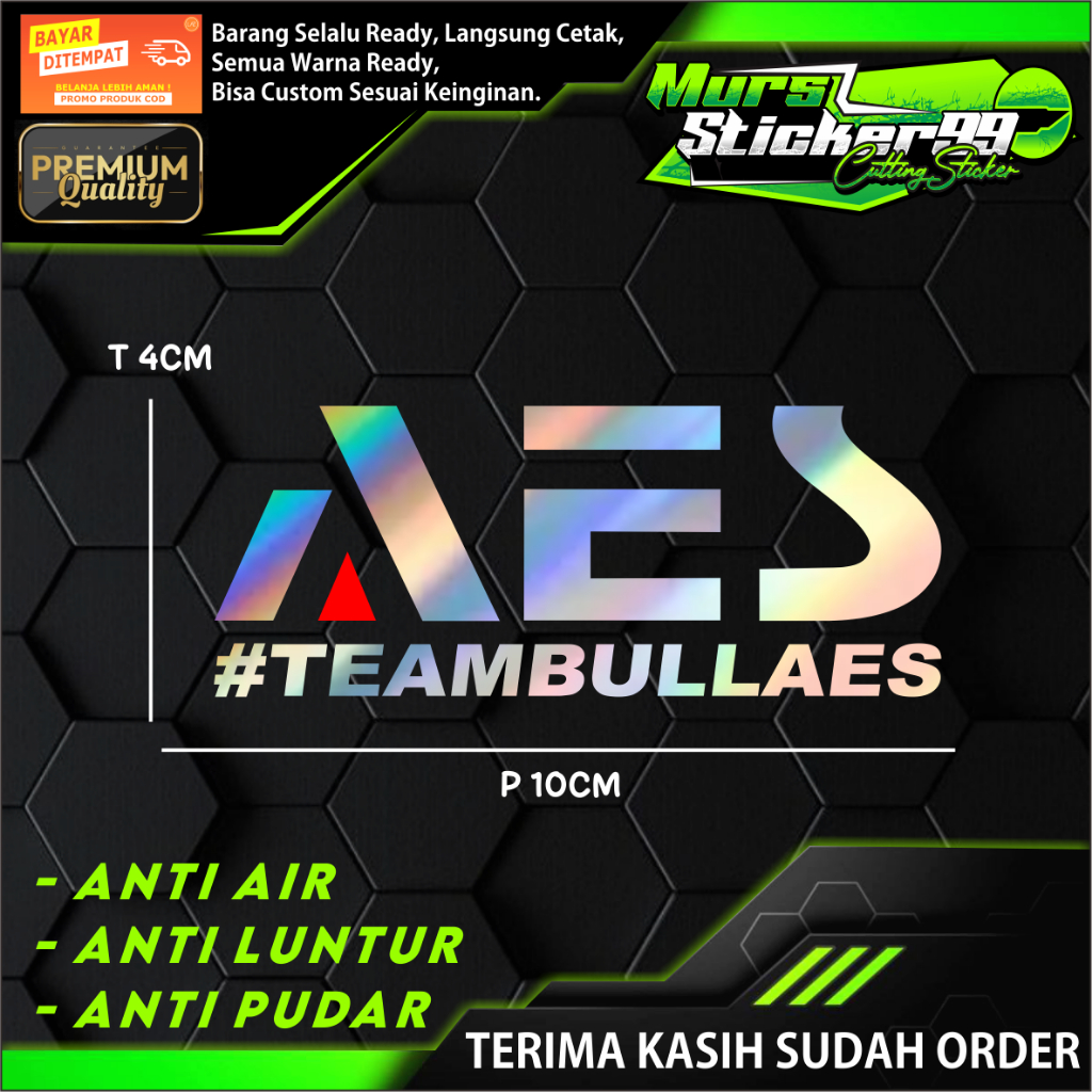 Jual Cutting AES #TEAMBULLAES Cutting Sticker | Shopee Indonesia