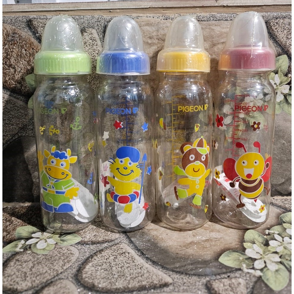 Jual Pigeon Botol Susu Bayi Dengan Regulator BPA Free Standar 240 ml. KARAKTER ANIMAL. | Shopee ...