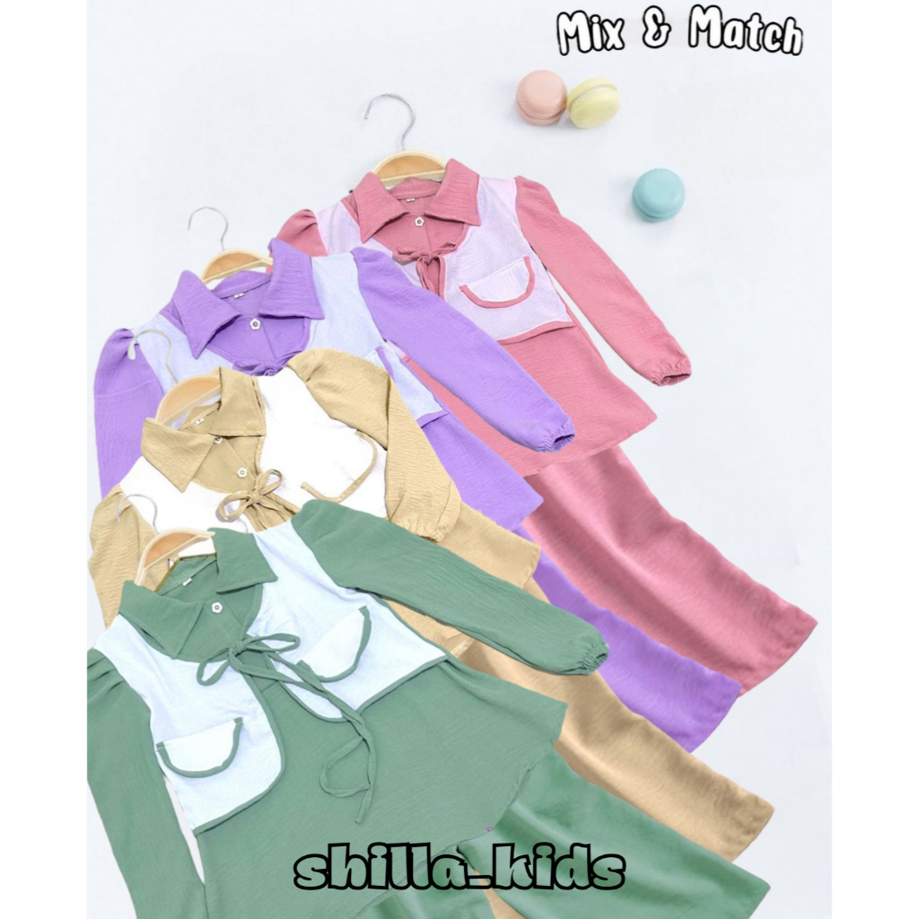 Jual Setelan Anak Perempuan Model Rompi Bahan Cringkle Usia 1-12 Tahun ...