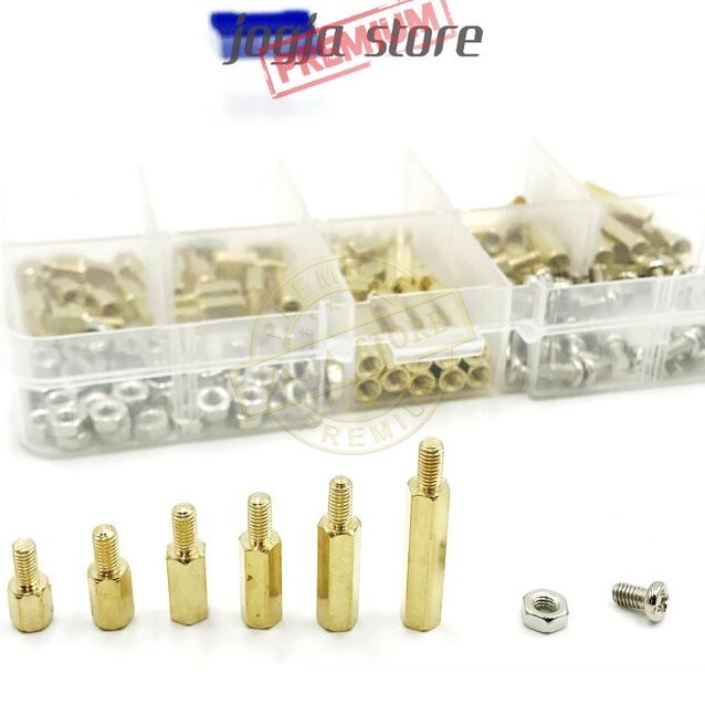 Jual Serbu Surprise 18 Pcs Spacer Set Kit M3 Mur Nut Baut 3Mm Spacer ...