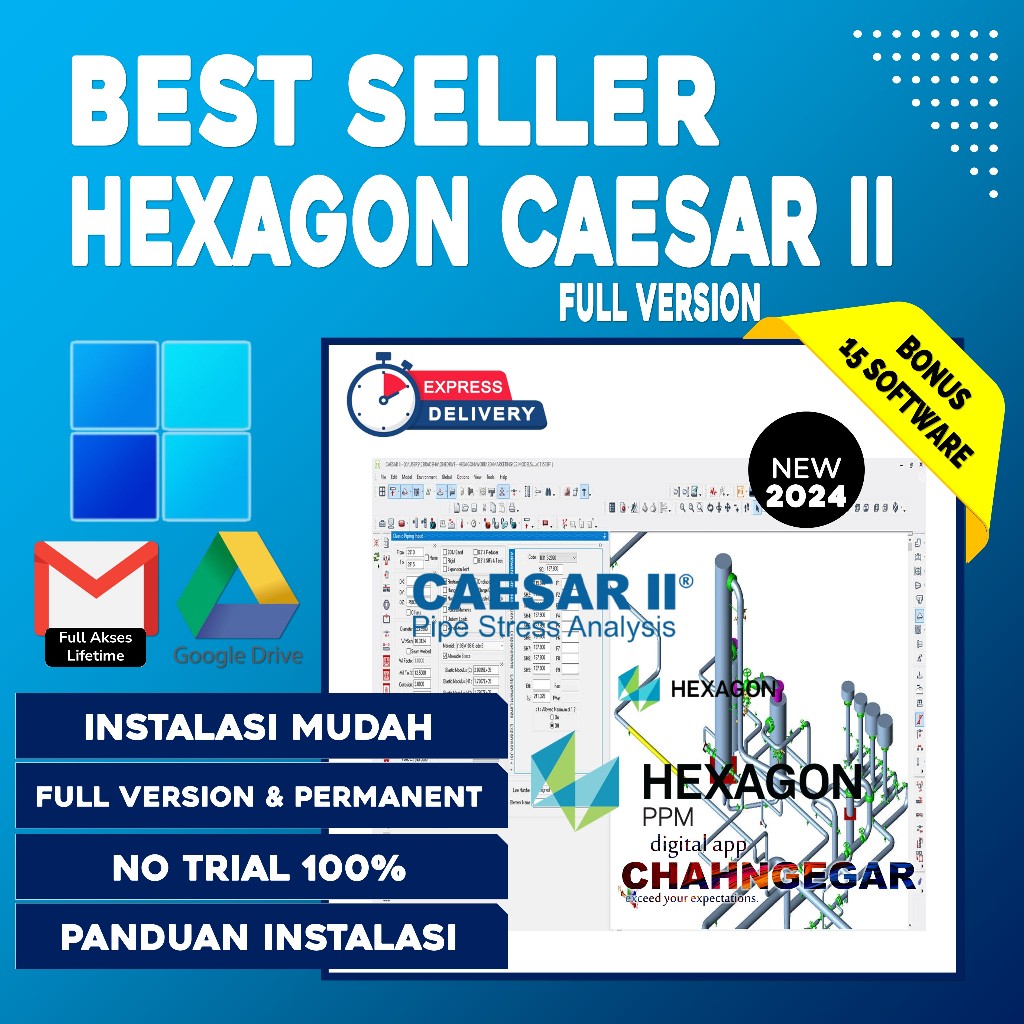 Jual Hexagon PPM COADE Intergraph CAESAR II Full Software analisis ...
