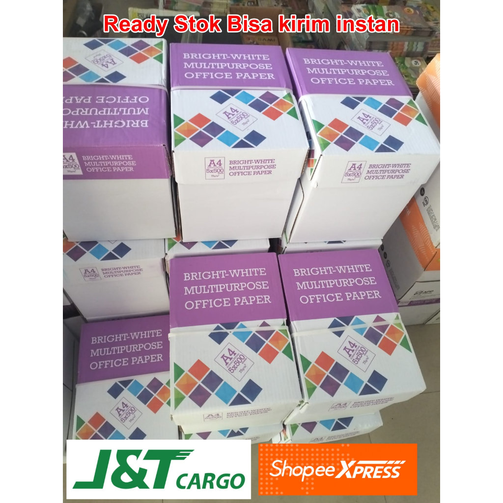 Jual Kertas HVS A4 BMO 1 rim 500 Lembar / Kertas HVS A4 75 Gsm / Hvs A4 ...