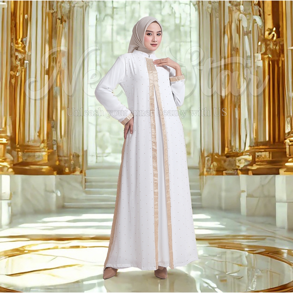 Jual NewStar - Gamis Lebaran 2025 Terbaru Gamis Putih Lebaran 2025 Baju ...