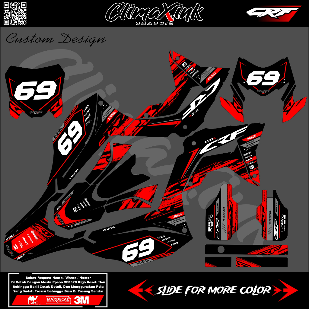 Jual Decal CRF 150l grafis KEREN MINIMALIS - STICKER DECAL - DESAIN ...