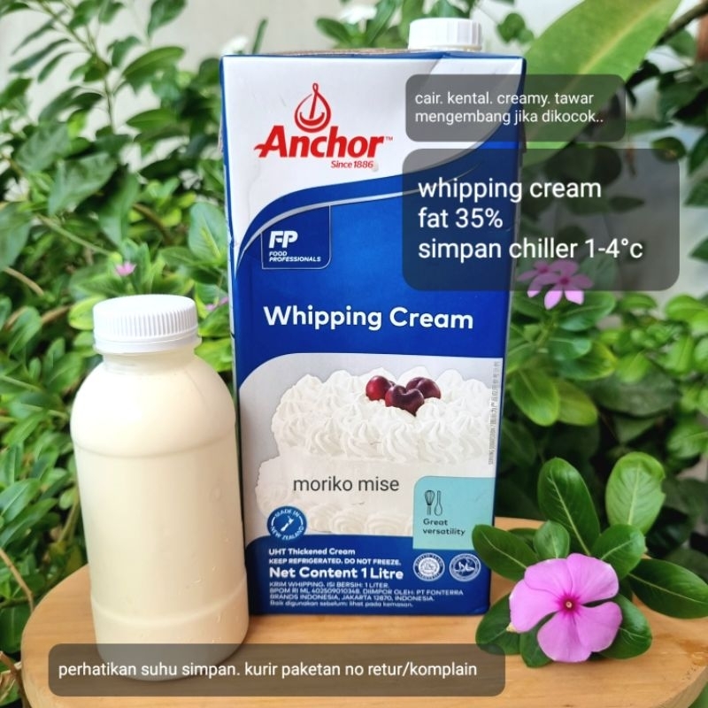 Jual anchor whipping cream REPACK 200 ml / ANCHOR extra yield REPACK ...