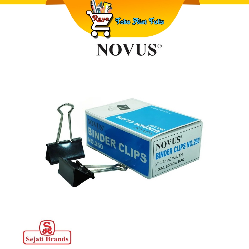 Jual Novus Binder Clip No.260 – 2″ (51mm) | Shopee Indonesia