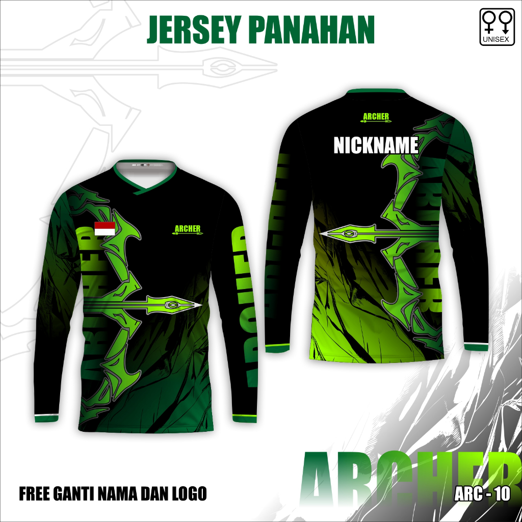 Jual Baju olahraga panahan kaos jersey team archer B lengan panjang ...