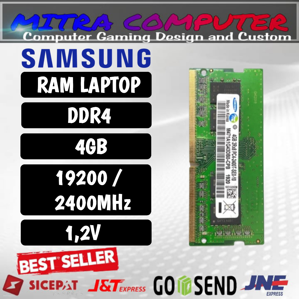 Jual RAM NB DDR4 4GB PC 19200/2400 MHz SODIMM NB/LAPTOP SAMSUNG | Shopee Indonesia