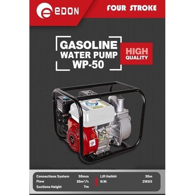 Jual Mesin Pompa Air EDON WP 50 WP50 Water Pump 2" Bensin Pompa Sawah ...
