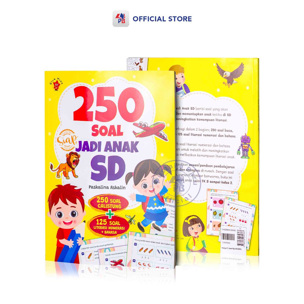 Jual Buku Anak / 250 Soal Jadi Anak SD ( 250 Soal Calistung + 125 Soal ...