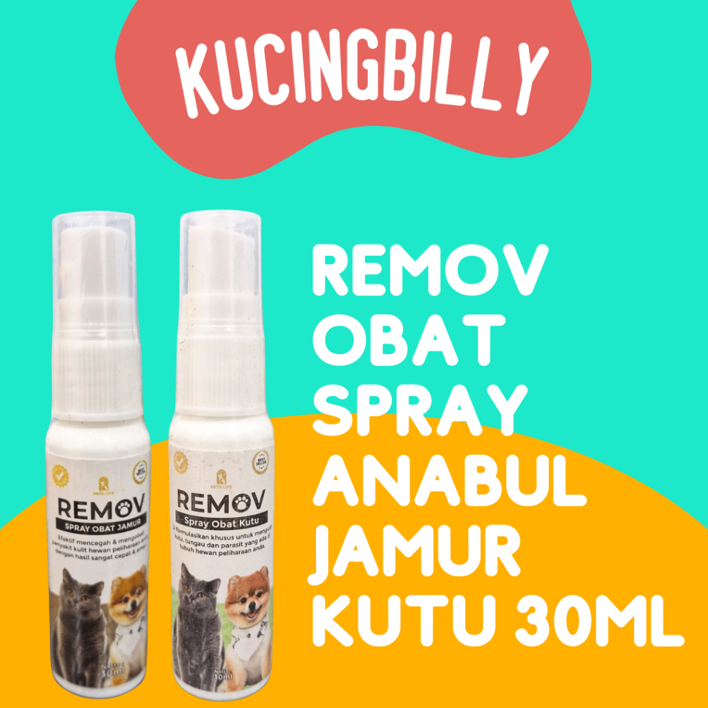 Jual Remov obat spray anabul 30ml jamur kutu | Shopee Indonesia