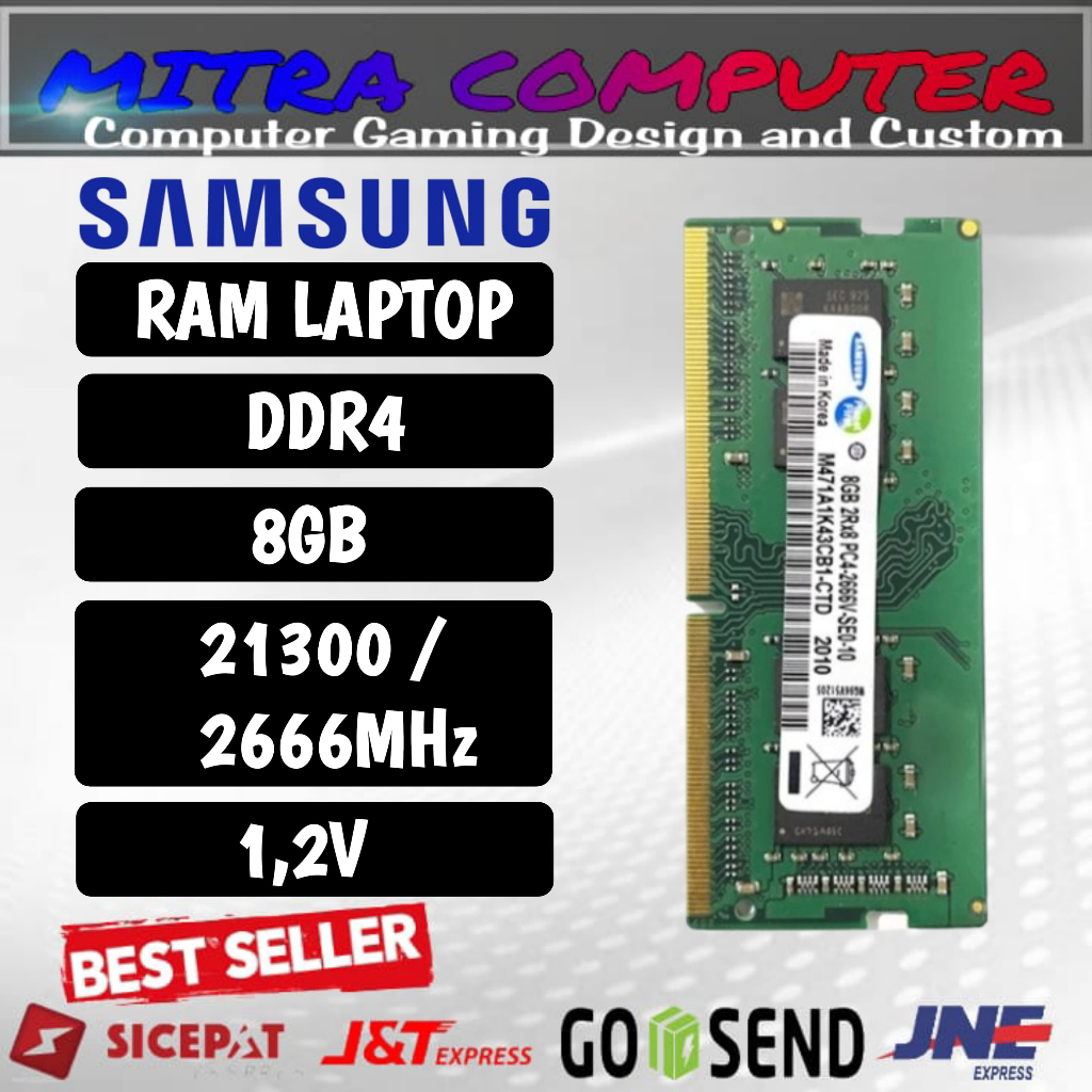 Jual RAM LAPTOP SAMSUNG DDR4 8GB 2666 MHz 21300 ORI GAMING RAM NB DDR4 8GB | Shopee Indonesia