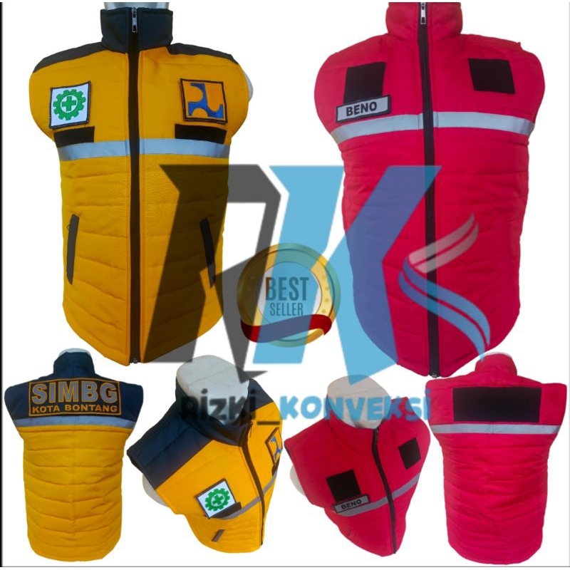 Jual rompi gelembung taslan/rompi taslan safety/rompi taslan k3,pupr ...