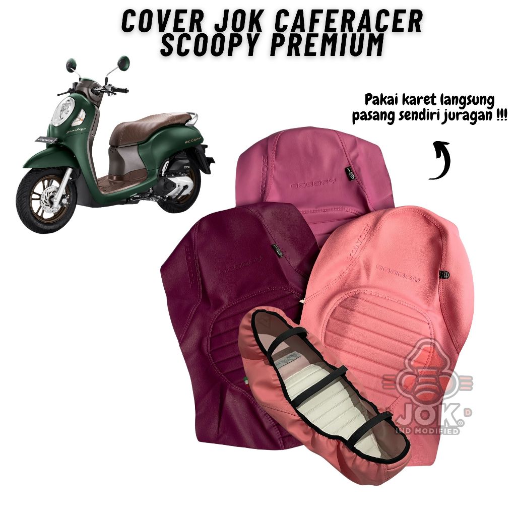 Jual sarung jok motor SCOOPY CAFERACER PREMIUM (bisa langsung pasang ...