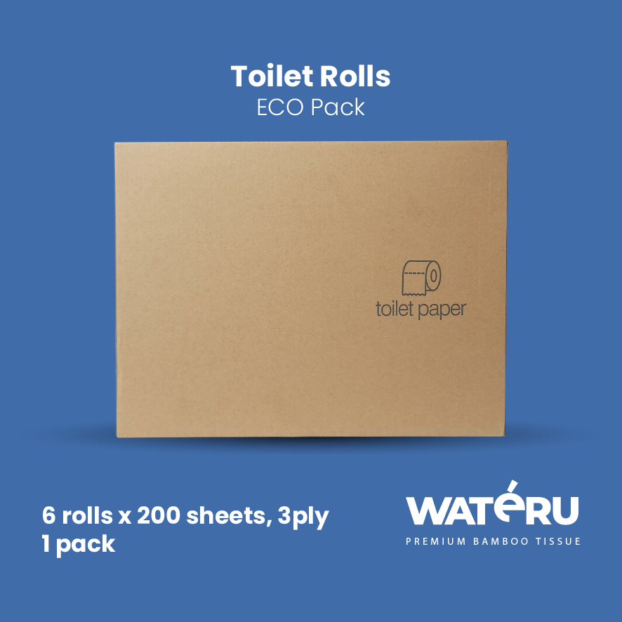Jual Wateru Premium Bamboo Tissue / Tisu Bambu - Toilet Ecopack 6 roll ...